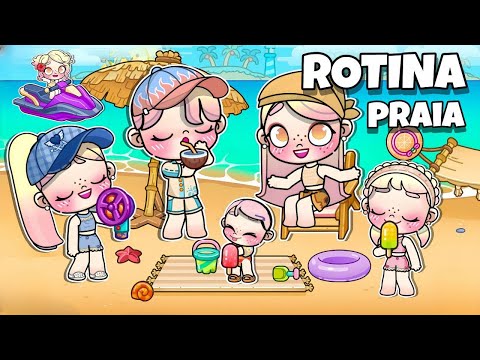 ROTINA NA PRAIA 🏖☀️ | AVATAR WORLD ROTINAS E HISTÓRIAS