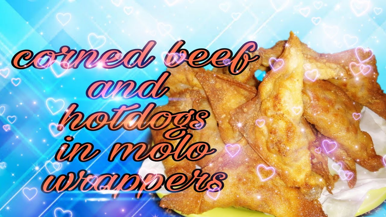 A very simple snack "corned beef & hotdog in molo wrapper " (vlog#19 ...
