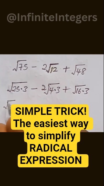 How to Simplify Radical Expressions Easily | Square Roots &Algebra ...