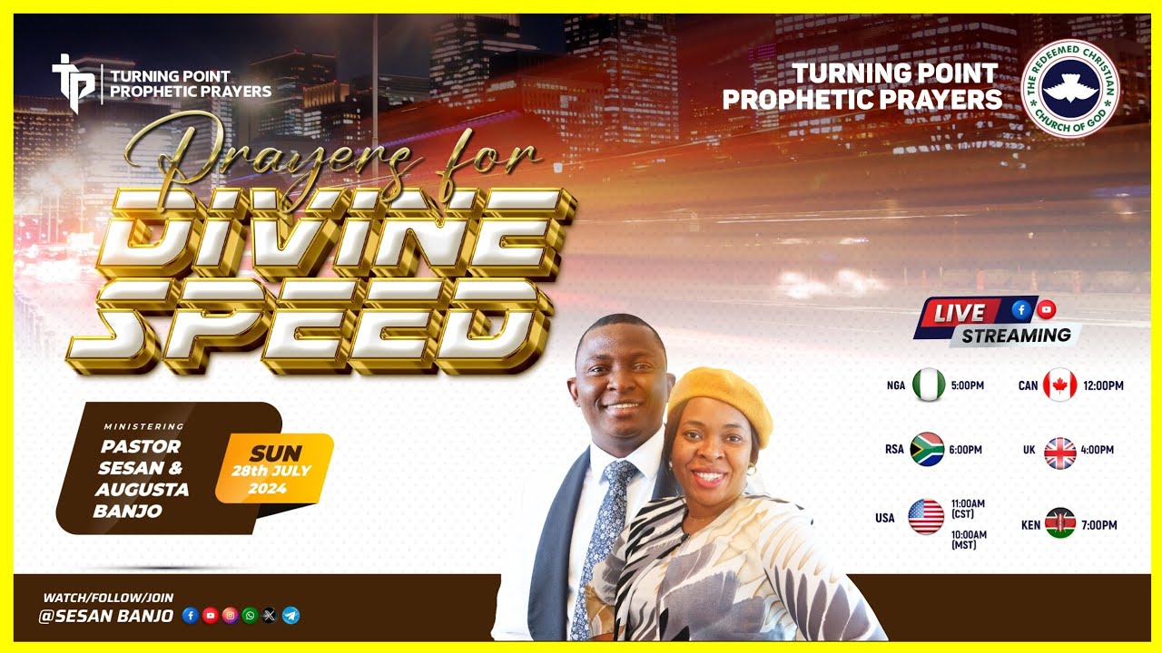 POWERFUL PROPHETIC PRAYERS N DECLARATIONS FOR DIVINE SPEED with Pastor ...