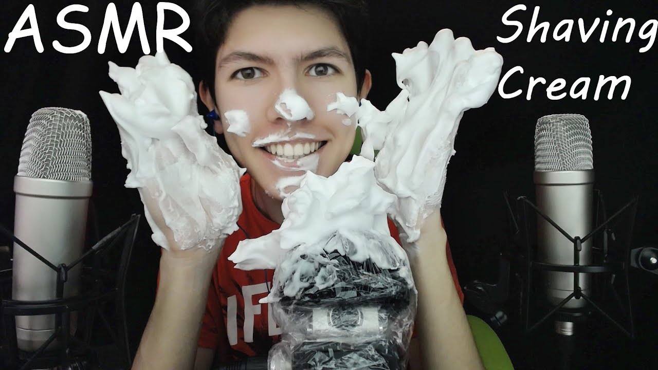 ASMR Shaving Cream On Mic АСМР Пена для Бритья на Микрофон | (Tingly ...