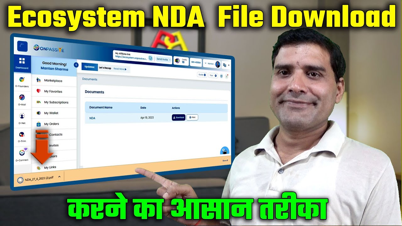 #ONPASSIVE Ecosystem NDA File Download करने का आसान तरीका ! Onpassive ...
