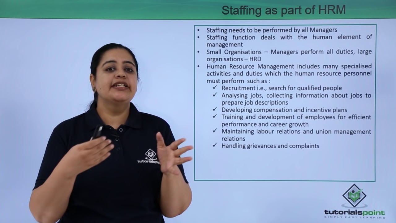Class 12th – Staffing as part of HRM | Business Studies | Tutorials Point - YouTube