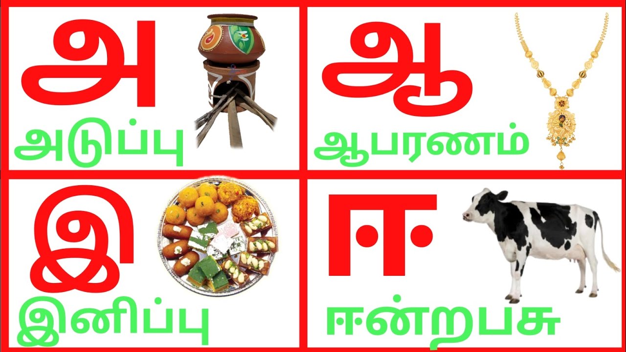 உயிர் எழுத்துக்கள் |learn tamil alphabets | a aa e ee | tamil letters ...