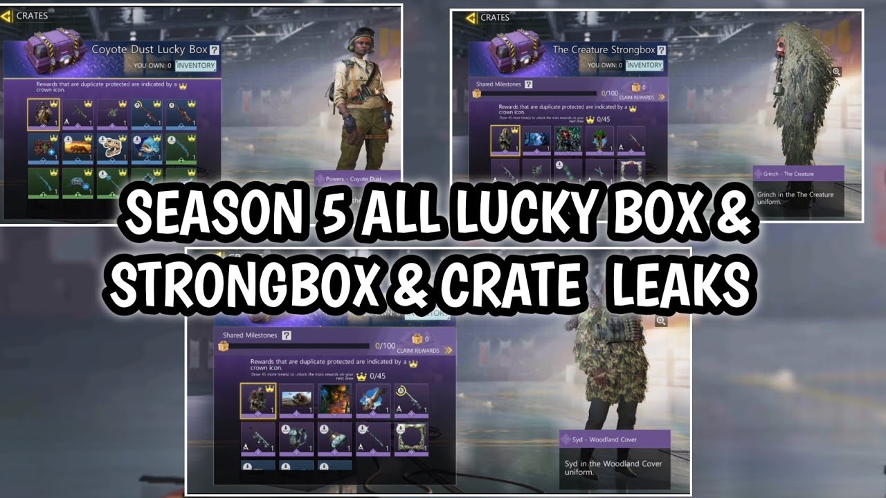 CODM SEASON 5 NEW 5 ALL LUCKY BOX & STRONGBOX & CRATE LEAKS 2025 | CODM ...