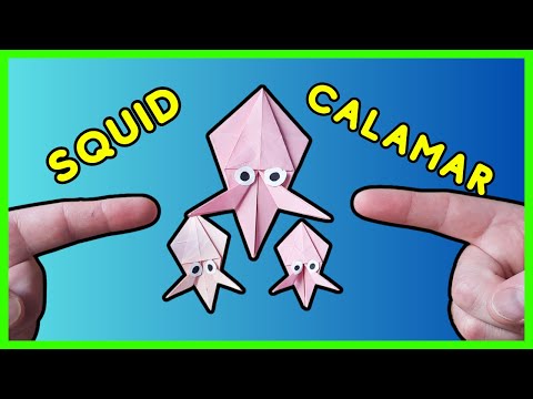 Calamar en Origami | Origami Squid Easy | Papiroflexia Fácil - YouTube