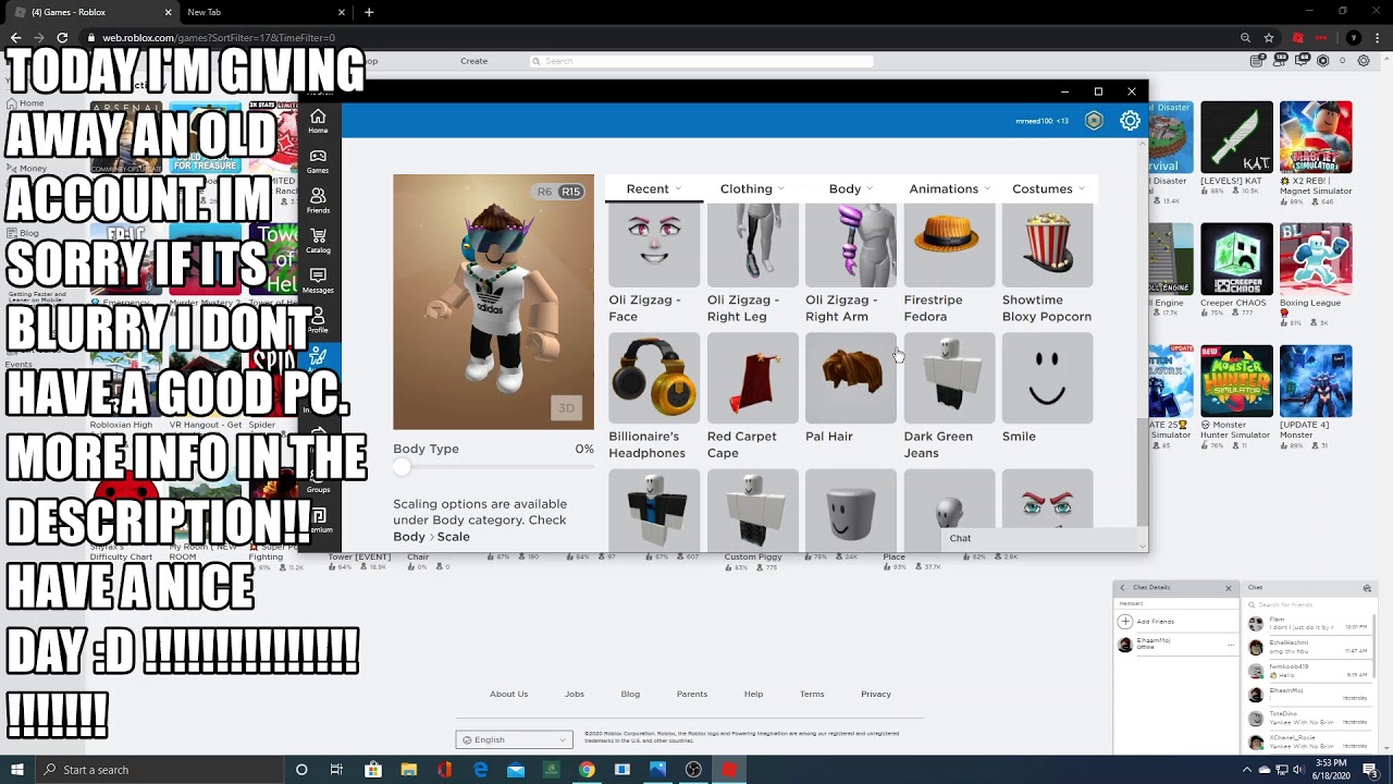ROBLOX BOY ACCOUNT GIVEAWAY 2019 ACCOUNT 250 LIKES!!!!! - YouTube