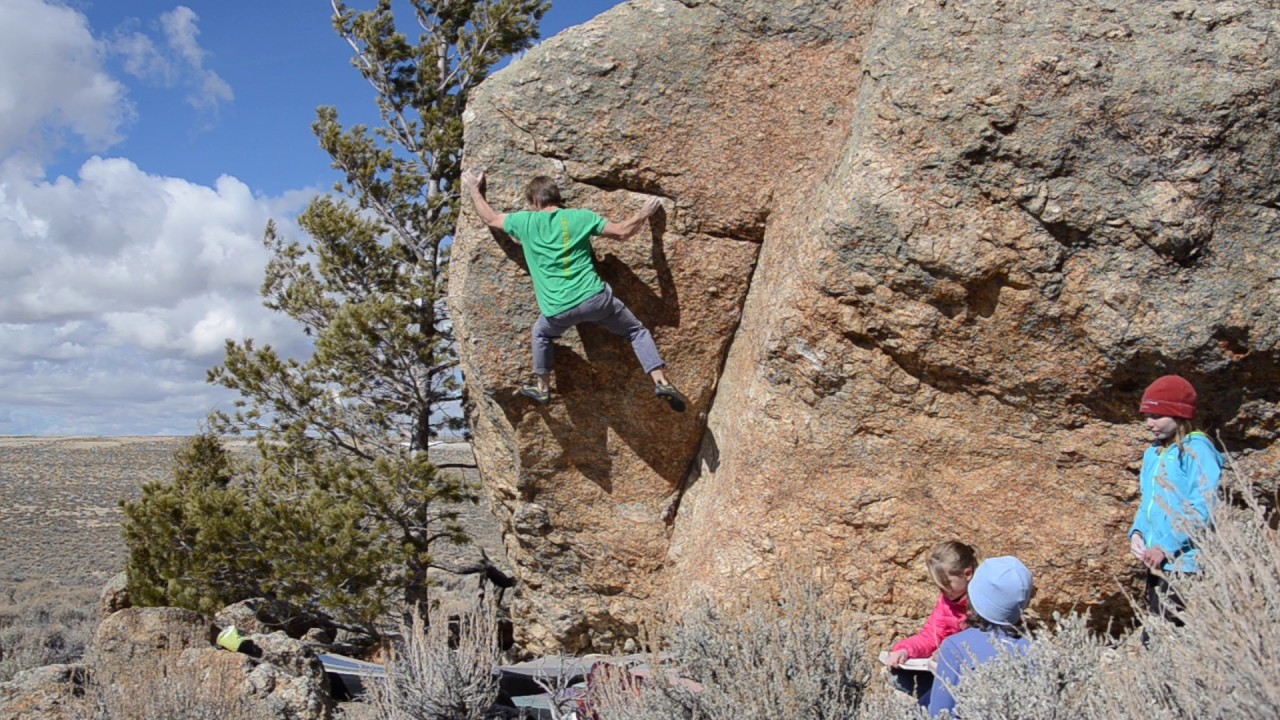 "Just Being" V7/8 F.A. Sweetwater Rocks, Wyoming - YouTube