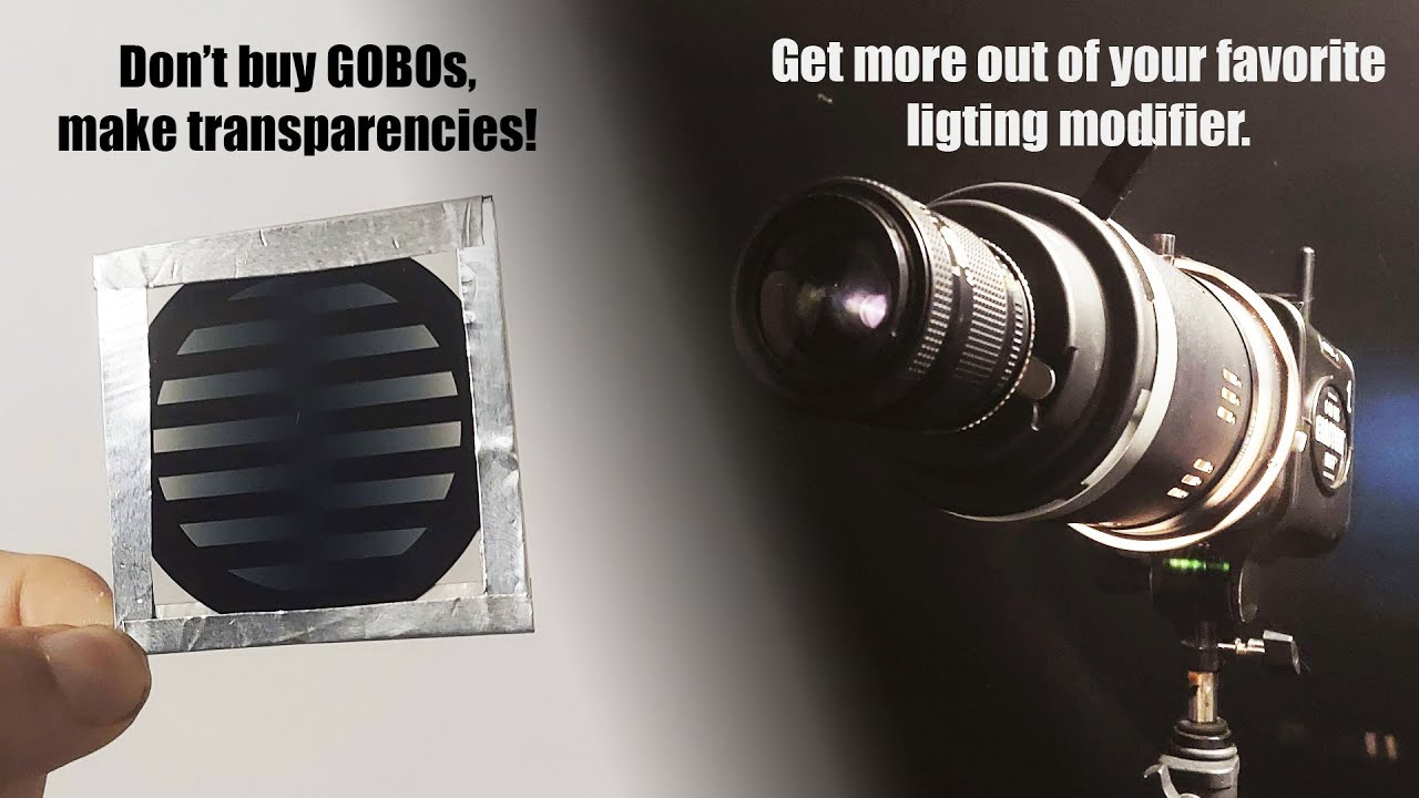 Make Your Own Custom Gobos by Printing Transparencies Instead - YouTube