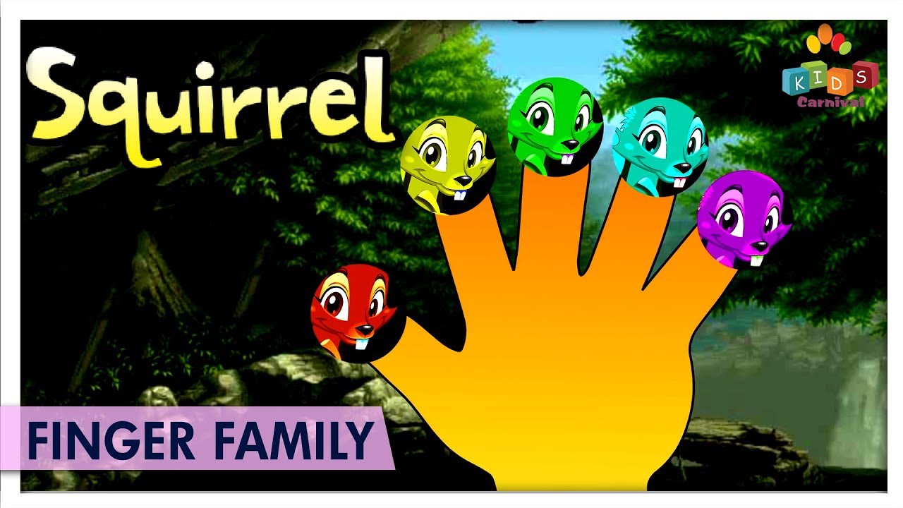 Squirrel Finger Family Nursery Rhyme | Top Finger Family | Kids ...
