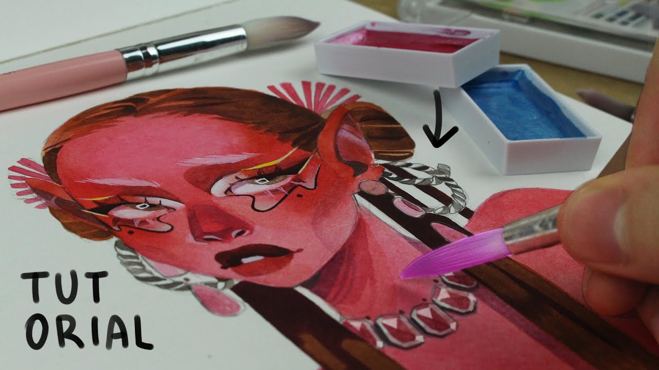 CÓMO PINTAR PIEL DE COLORES? - (Tutorial de acuarela + consejos) - YouTube