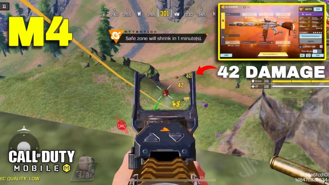 FAST ADS + NO RECOIL + LONG RANGE BEST M4 GUNSMITH COD MOBILE BR | M4 ...