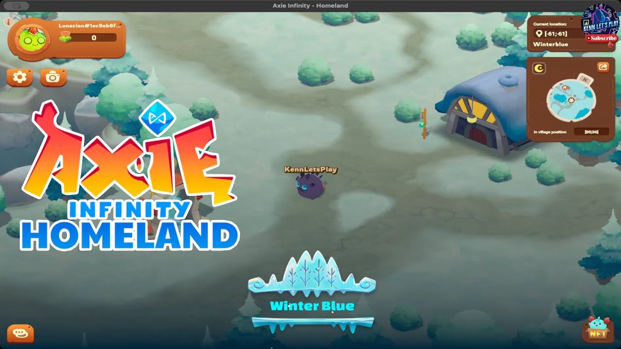 Roaming around WINTER BLUE Axie Infinity Homeland Avatar Mode V1.1.1 # ...
