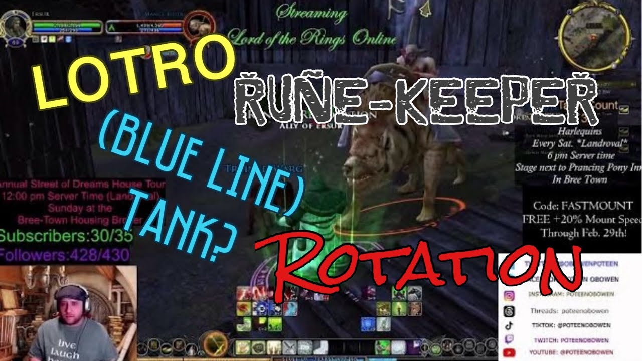 LOTRO: Rotation and fighting examples RUNE-KEEPER (Blue Line) Tank ...
