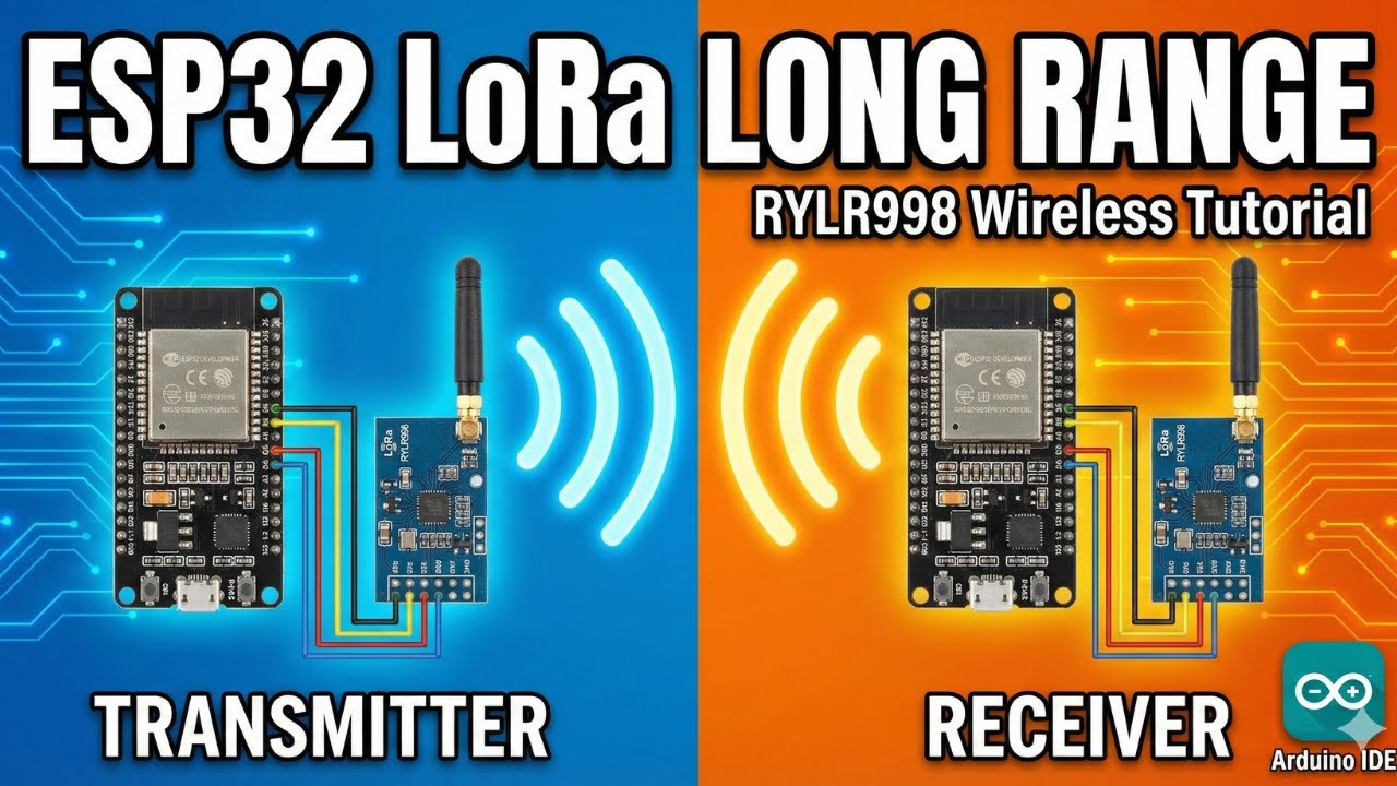 How to Build a LoRa Transmitter & Receiver using ESP32 & RYLR998 Module ...