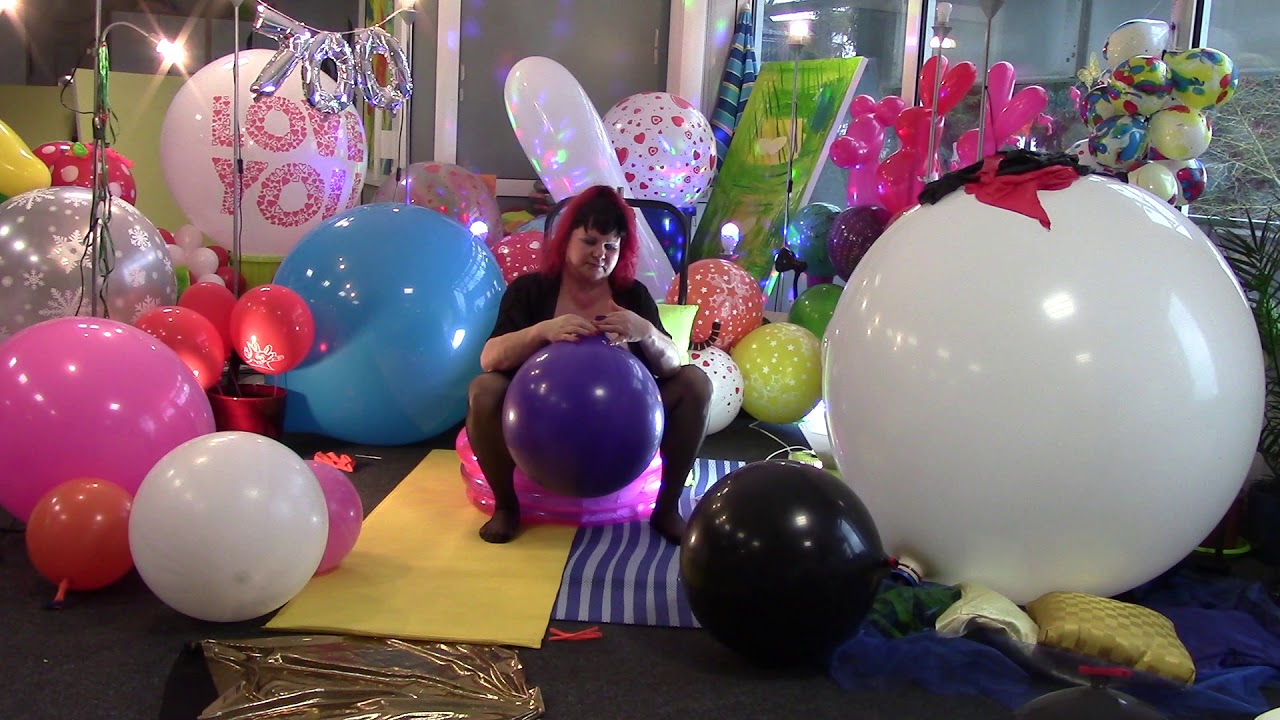 Sit on Balloon BlowUpNew32inch balloons NONPOP - YouTube