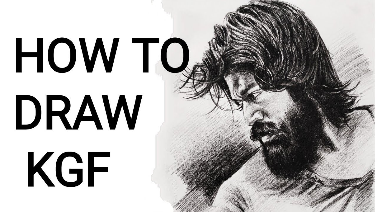 Kgf Drawing // How To Draw kgf Step by step - YouTube