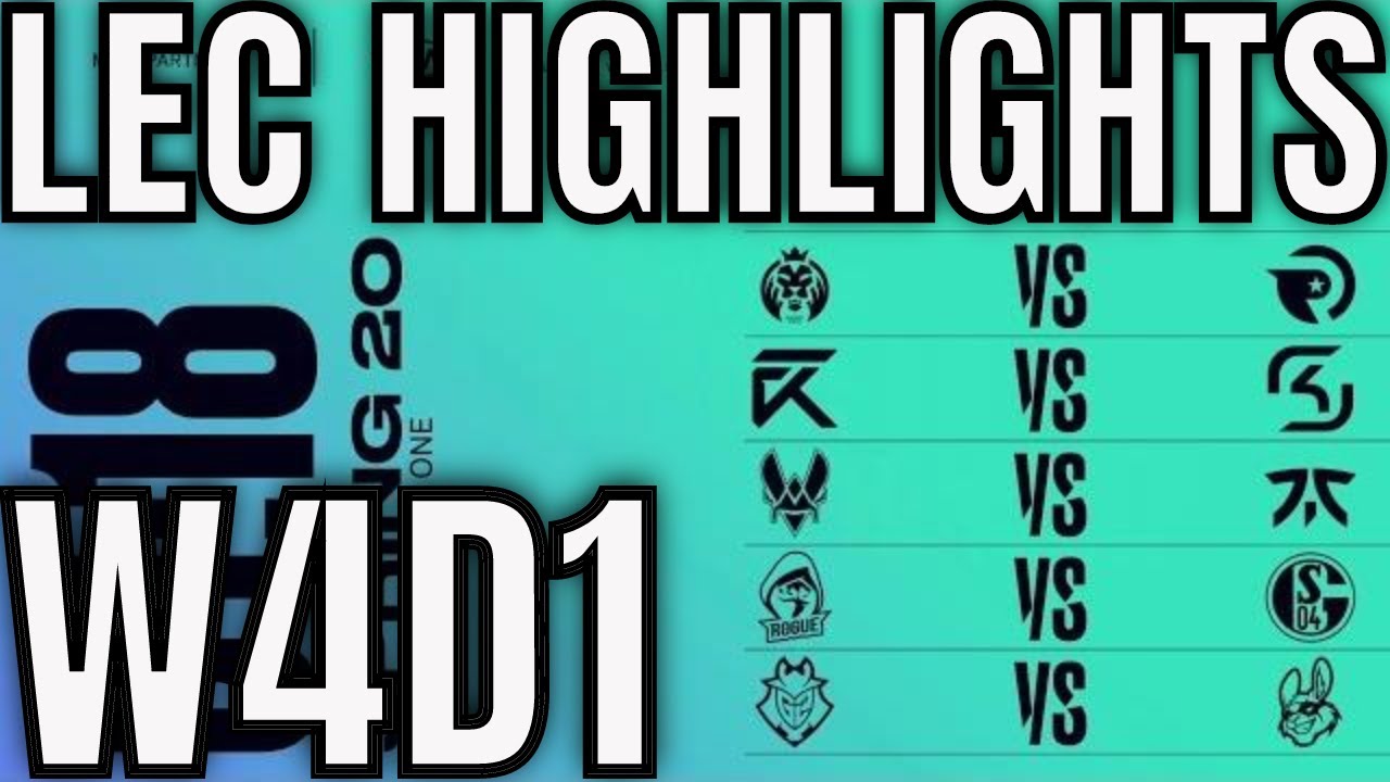 LEC Highlights ALL GAMES Week 4 Day 1 Spring 2020 League of Legends ...