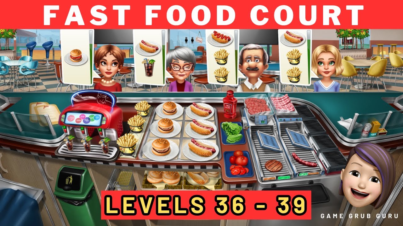 Cooking Fever Fast Food Court Levels 36 - 39 - YouTube