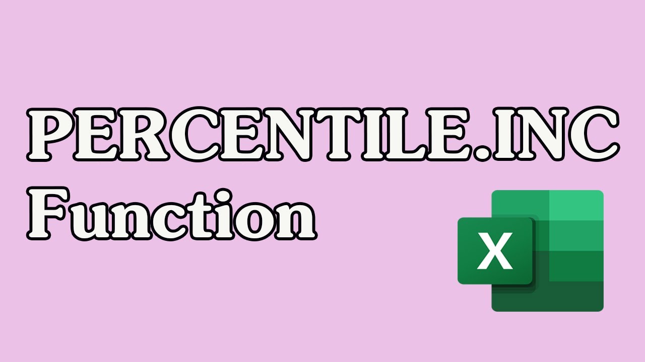 How to Use the PERCENTILE.INC Function in Excel - YouTube