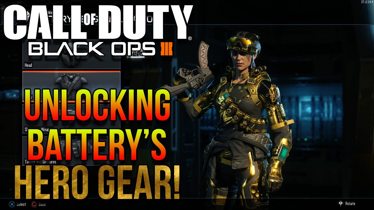 UNLOCKING BATTERY'S HERO GEAR! (Black Ops 3) - YouTube