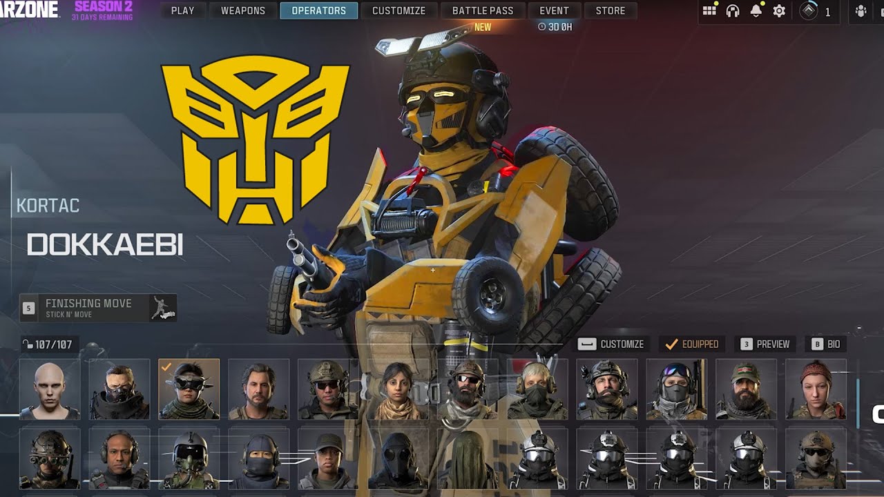 UPCOMING TRANSFORMERS MASTERCRAFT BUNDLE SHOWCASE IN MW3 WARZONE - YouTube