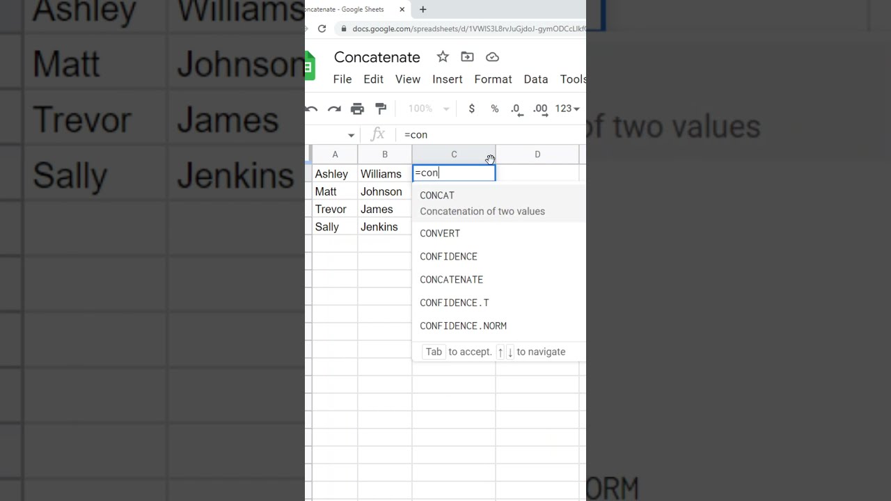 Combining Data From Two Cells Together In Google Sheets YouTube Combining Data From Two Cells Together In Google Sheets YouTube