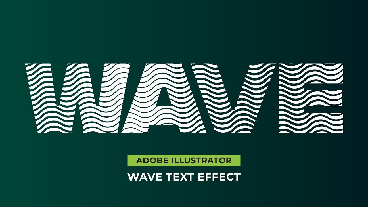 Advance Wavy text effect for logo in Adobe Illustrator : Illustrator ...