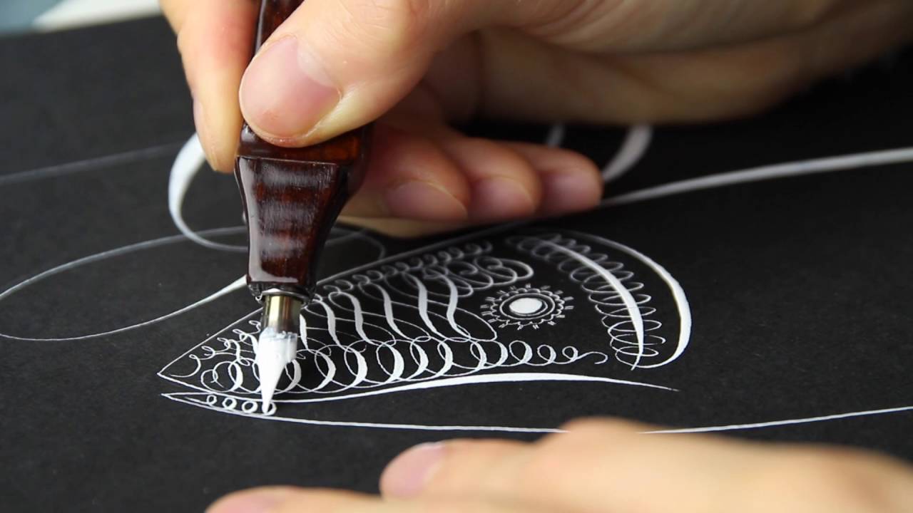 Offhand Fish Flourishing by Master Penman Connie Chen - YouTube