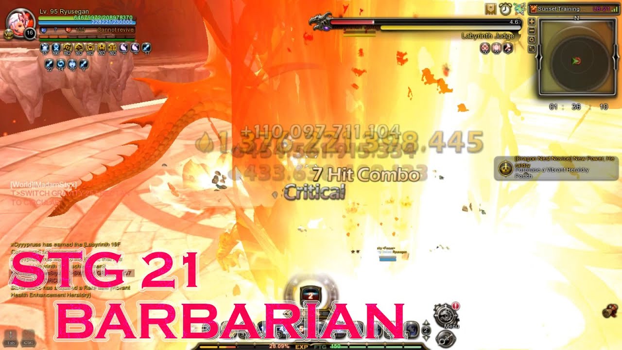Barbarian Awakening STG 21 + Gear Review - Dragon Nest Sea - YouTube