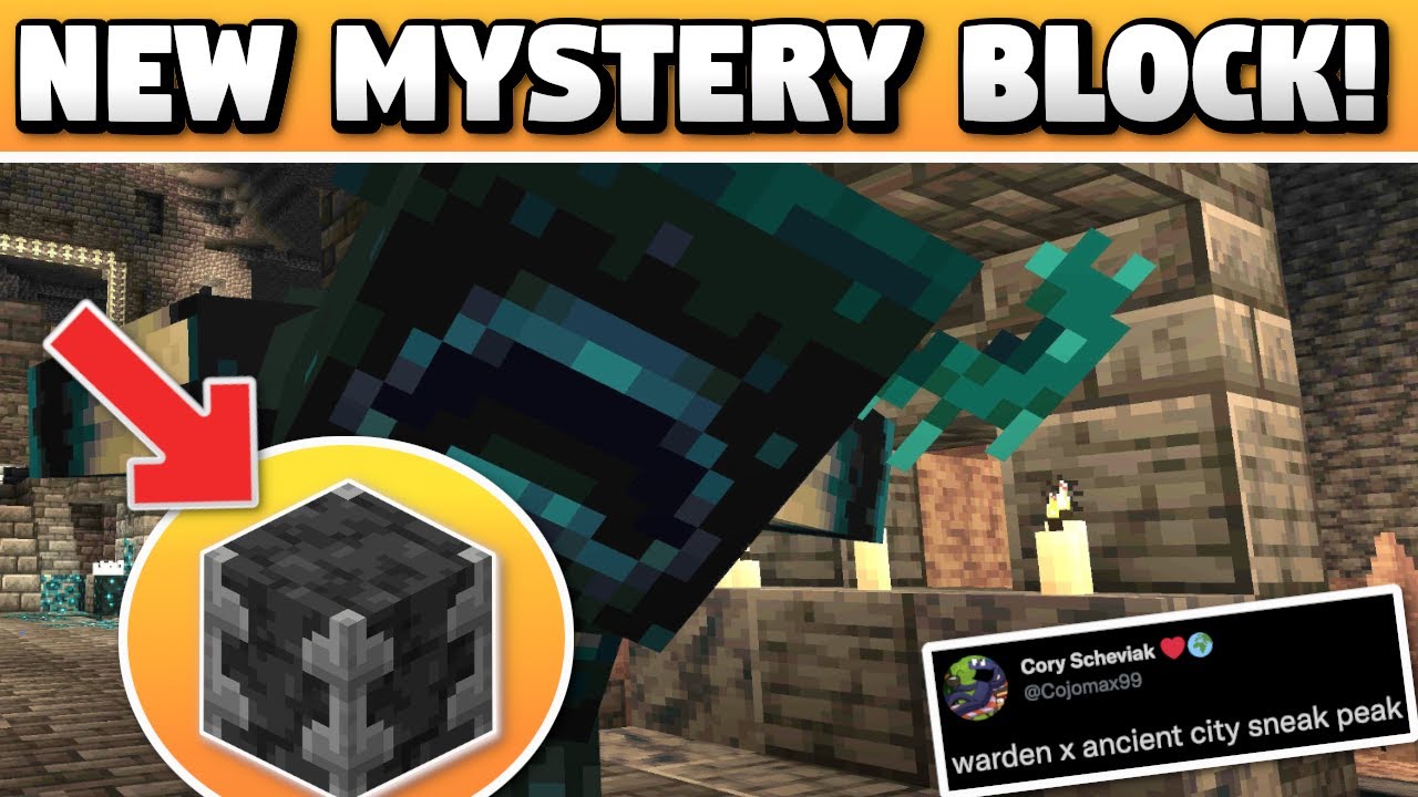MINECRAFT 1.19 MYSTERY BLOCK!!! DEEP DARK CITY TEASER! - YouTube