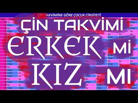 ~ ÇİN TAKVİMİ ~BEBEĞİM ERKEK Mİ KIZ MI? ÇİN TAKVİMİ DETAYLI KARŞILAŞTIRMA