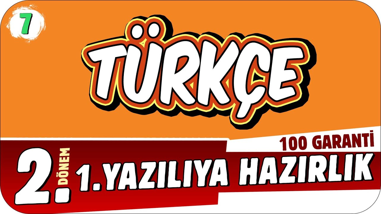 7.Sınıf Türkçe 2.Dönem 1.Yazılıya Hazırlık 📝 #2023 - YouTube