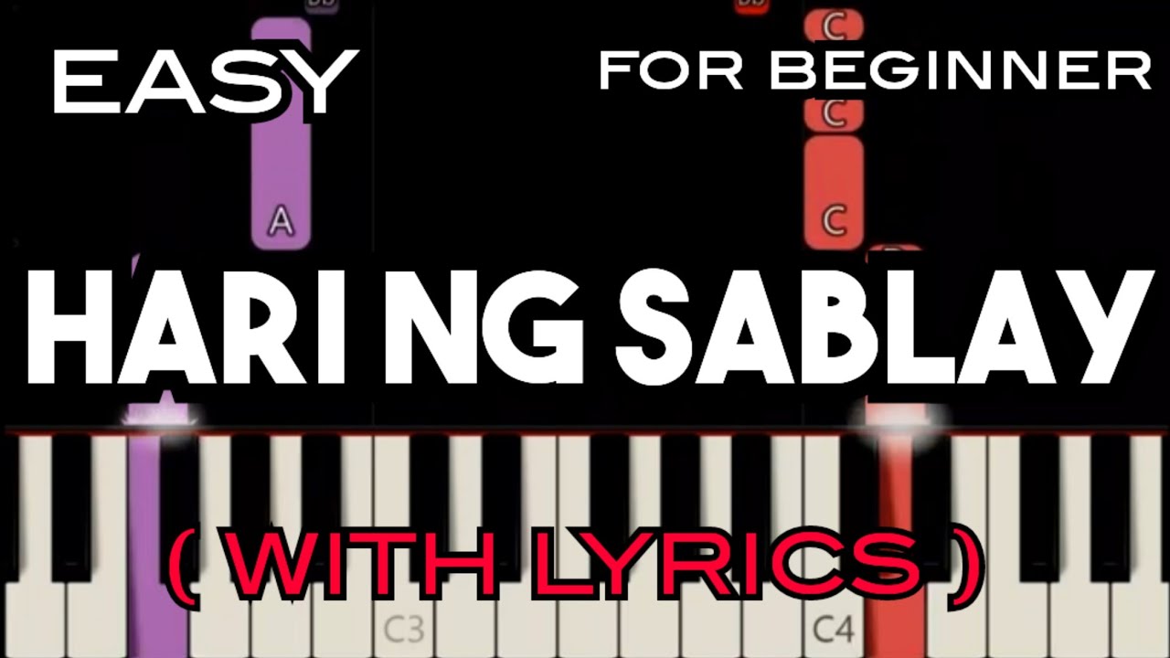 HARI NG SABLAY ( LYRICS ) - SUGARFREE | SLOW & EASY PIANO - YouTube