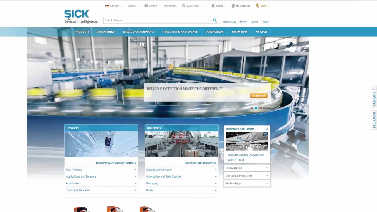 Introduction to SICK's re-worked website - YouTube