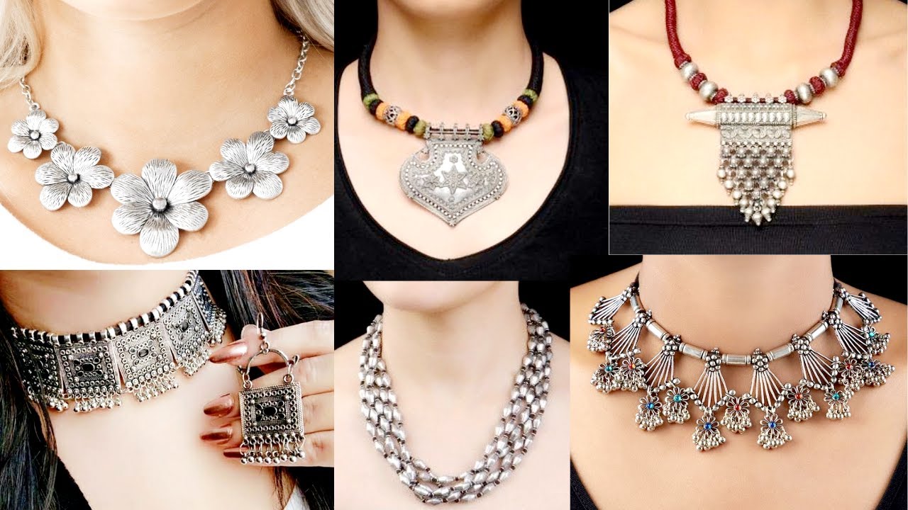 Latest silver necklace design for girl and women 💞💞 now trending silver ...