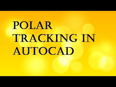 POLAR TRACKING IN AUTOCAD - YouTube