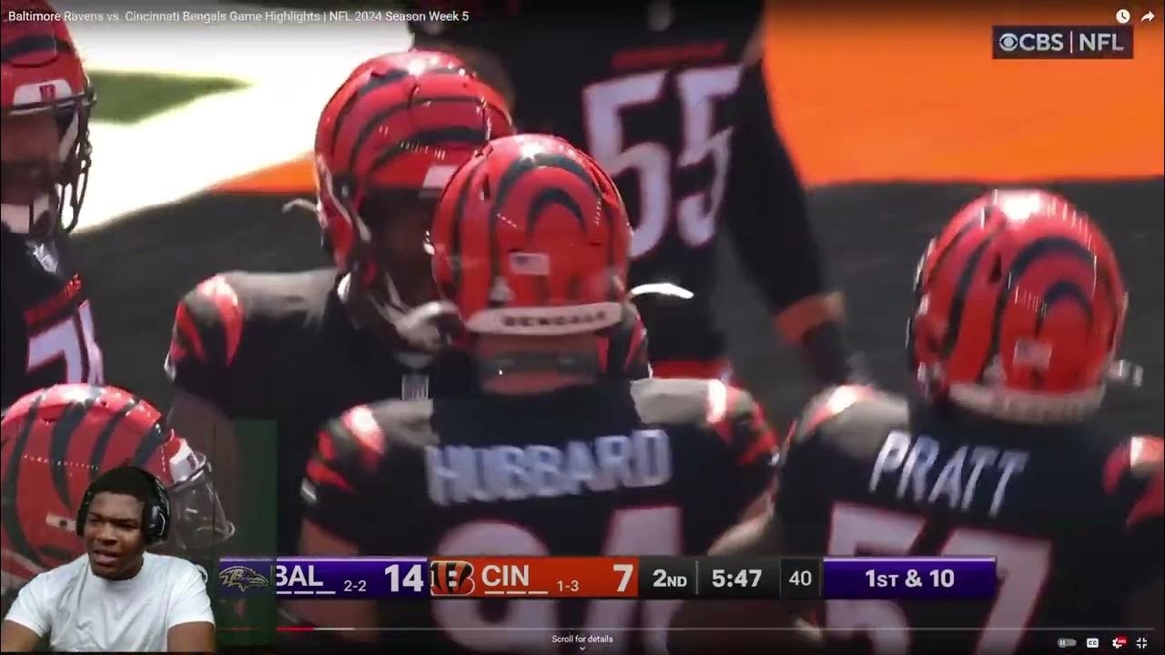 Baltimore Ravens vs. Cincinnati Bengals Game Highlights | NFL 2024 Season Week 5... REACTION ...