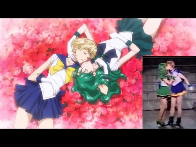 Sailor Moon Neptune And Uranus Kissing