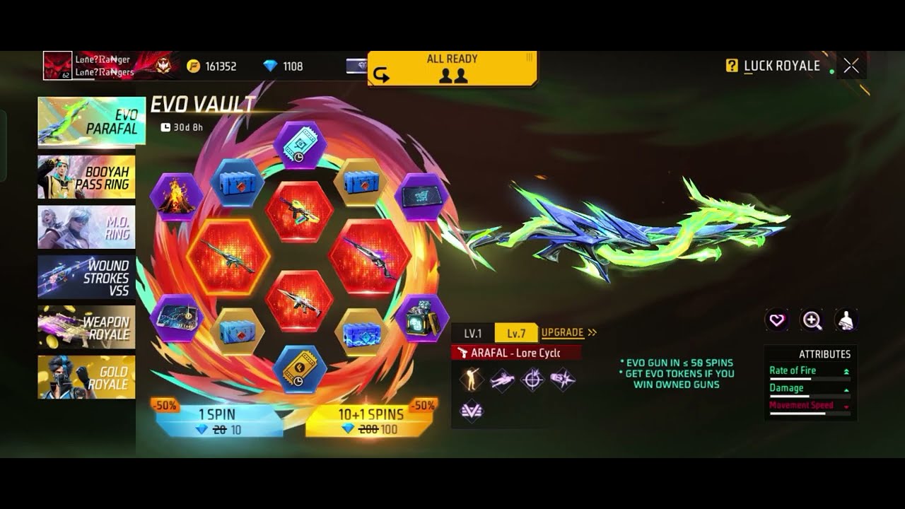How To Get New EVO Parafal Skin 🔥 NEW EVO VAULT EVENT // Moon Ranger ...