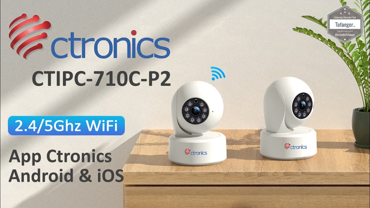 Ctronics 2.5K 4MP PTZ Caméra Surveillance WiFi 2,4&5Ghz - Ctronics ...