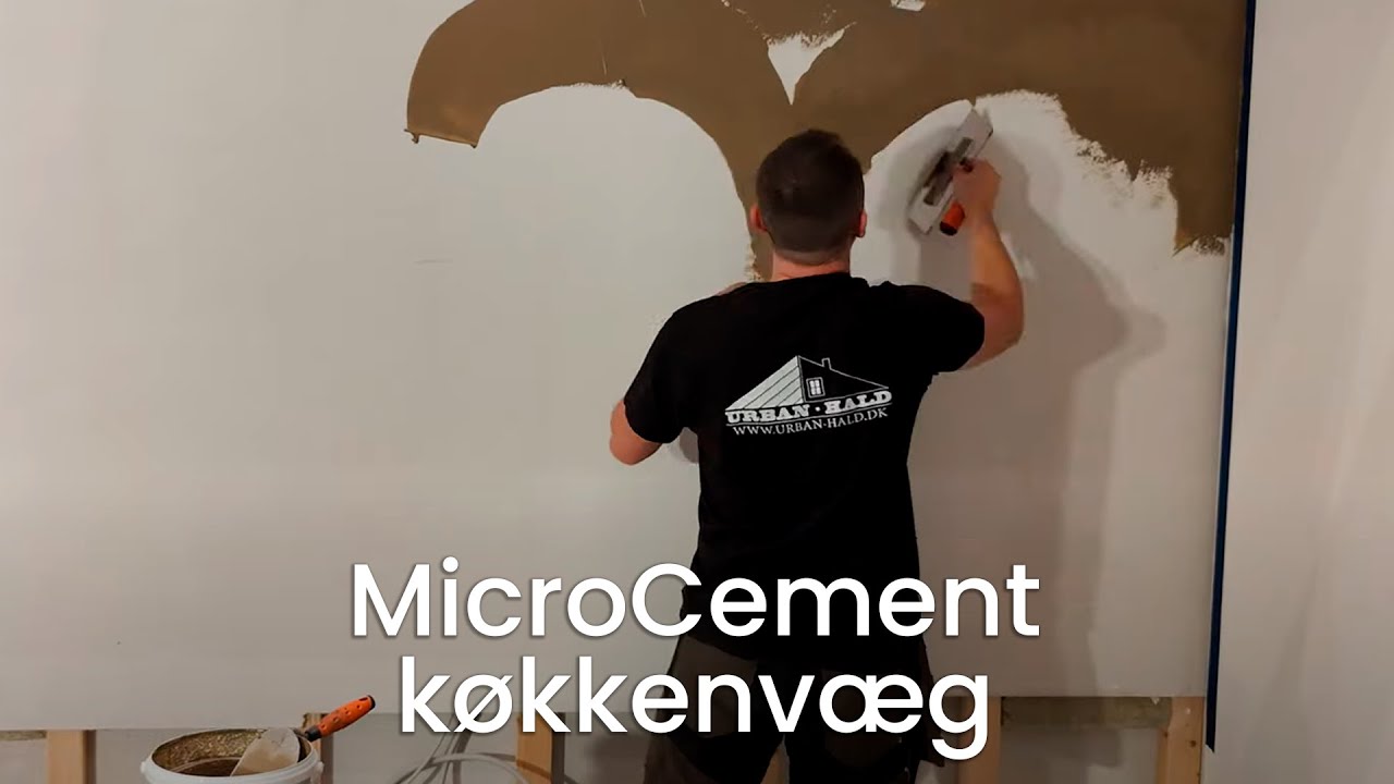 MicroCement Køkken Væg | Fra start til slut - YouTube