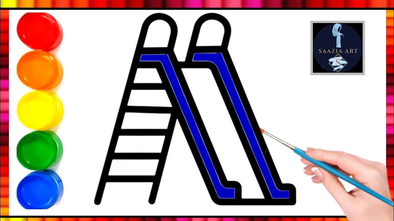 cute slide drawing for kids & doodler ☄️ |easy slide drawing ...