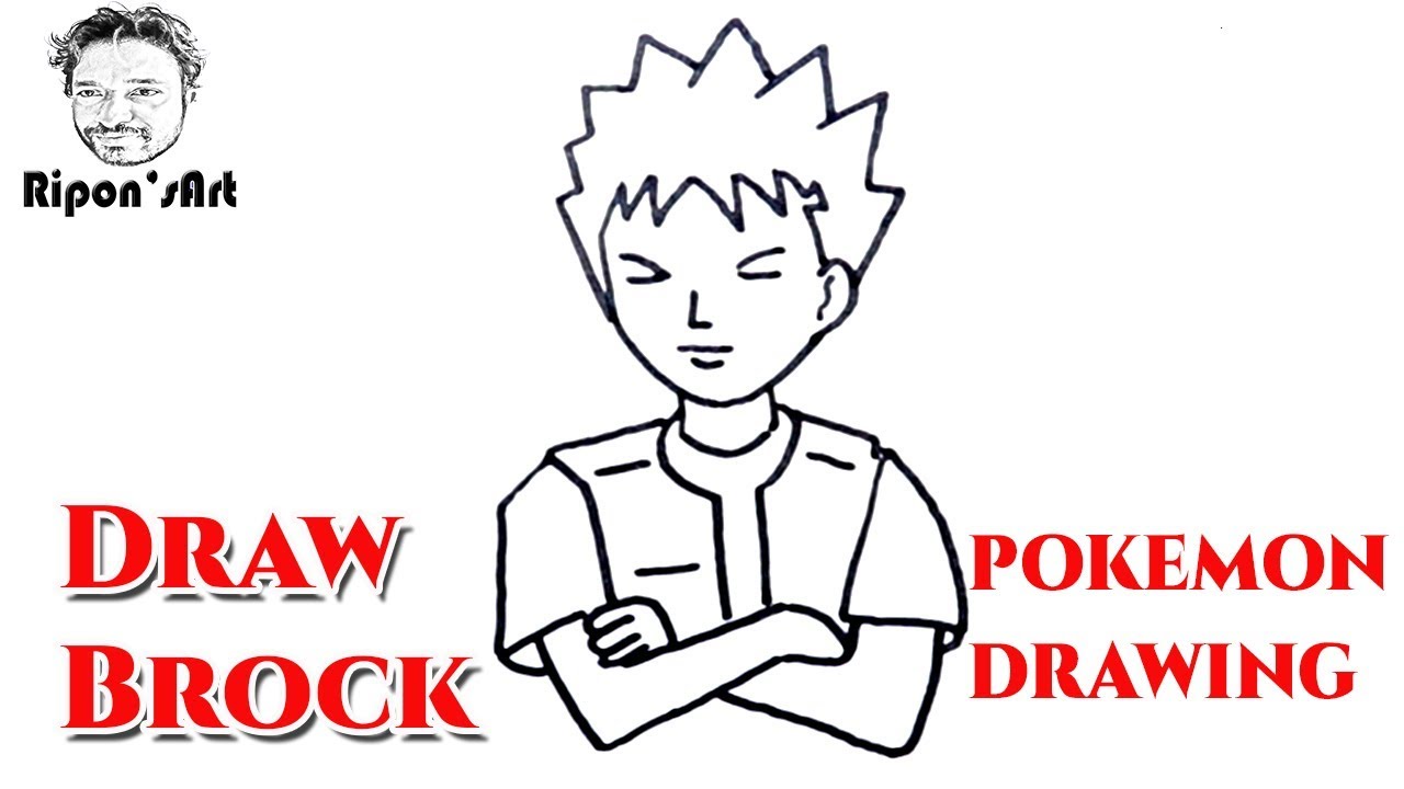 How to Draw BROCK from Pokemon. | Easy Pokemon drawing. - YouTube