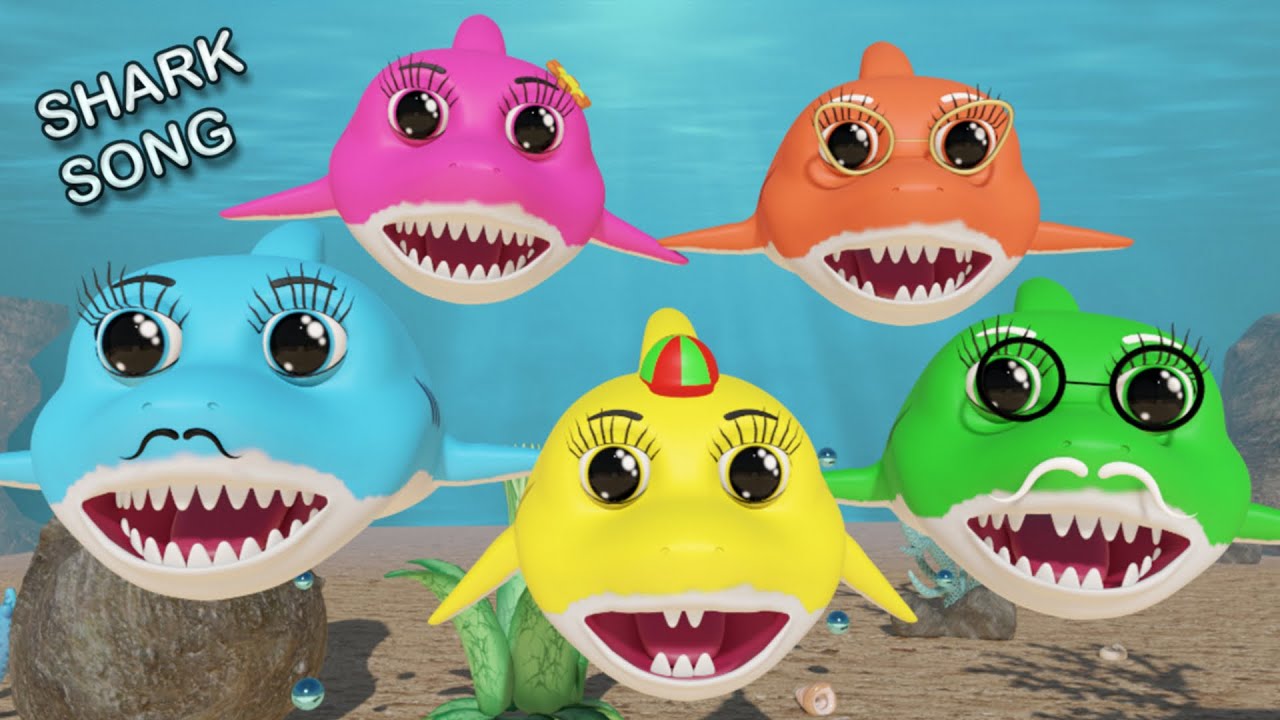 BABY SHARK DANCE | SHARK SONG | ANIMAL SONG | 3D ANIMATED NURSERY ...