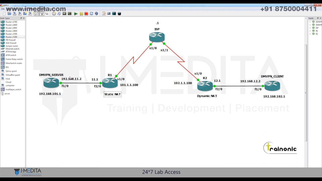DMVPN HUB Behind Static NAT & Spoke Behind Dynamic NAT - YouTube