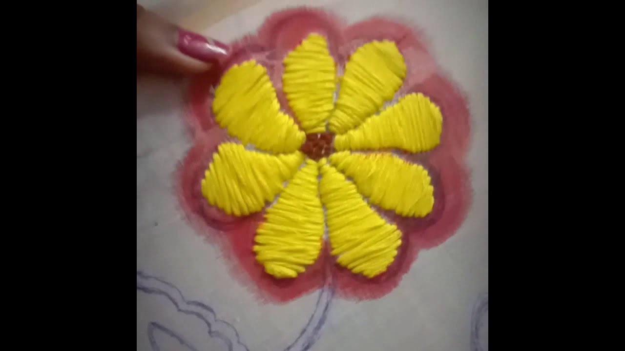 Thread flower work by hand| Hand Sewing Stitches and Techniques |craft ...