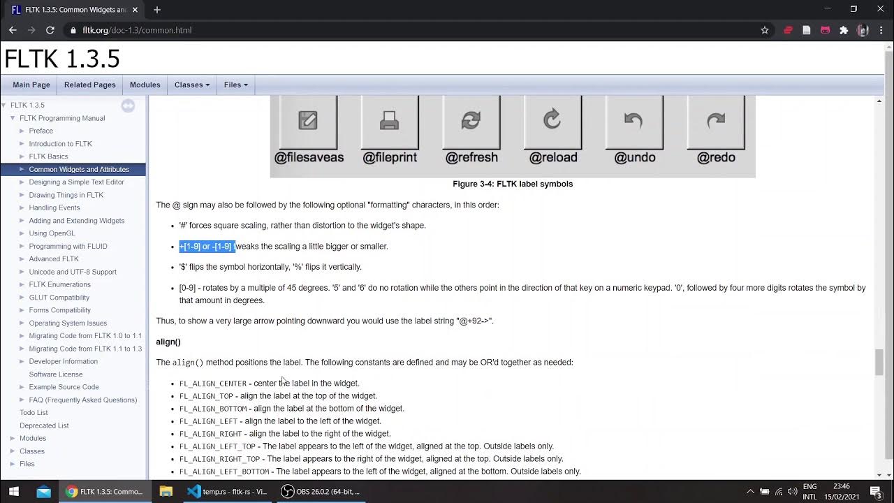 FLTK Rust: Using special characters to create symbols and sub-menus - YouTube