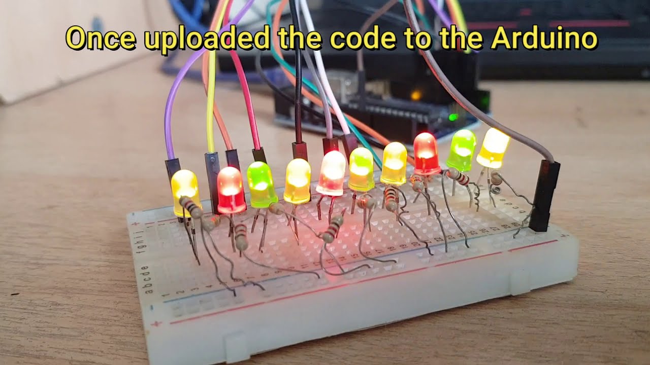 How To Create Led Blinking Pattern Program By Arduino Youtube 0847