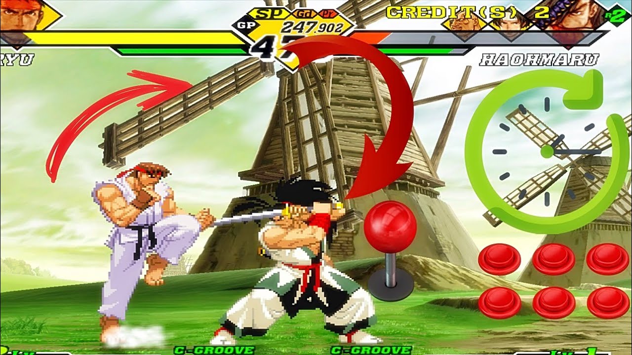 Correct Timing to Finish Combo (Shinku Hadouken) Ryu - Capcom vs. SNK 2 ...
